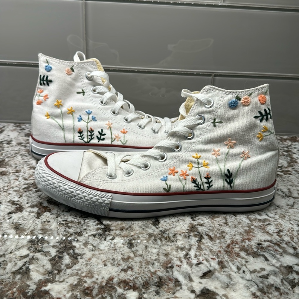 Converse Embroidered Natural Flowers And Plants - Gem